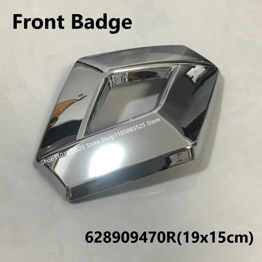 Серебряный значок-эмблема 19x15см 628909470R OEM для передней части автомобиля Renault glossy silver