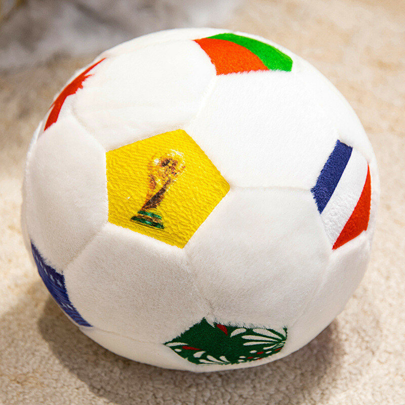 Global football cup plush doll with pp cotton filling for game day prizes and collectors football 20cm