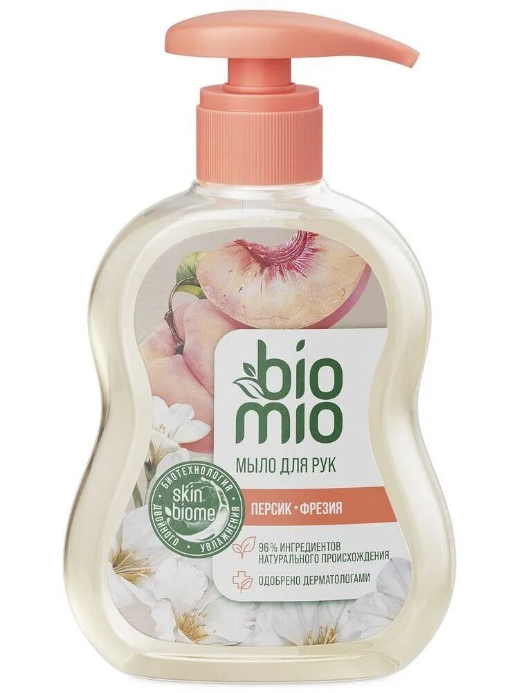 BioMio Мыло жидкое Natural Liquid Soap С маслом персика, 300мл