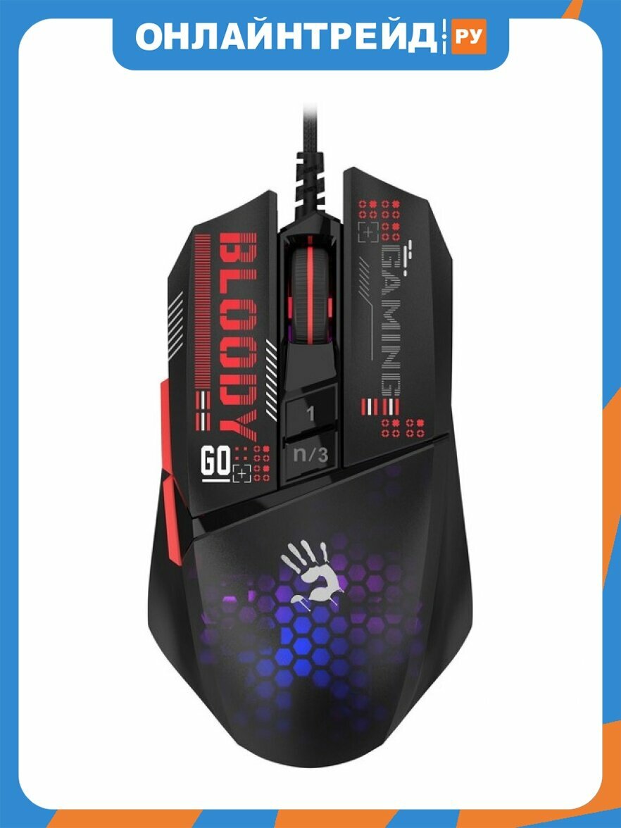 Мышь A4TECH Bloody W60 Max Mini черный