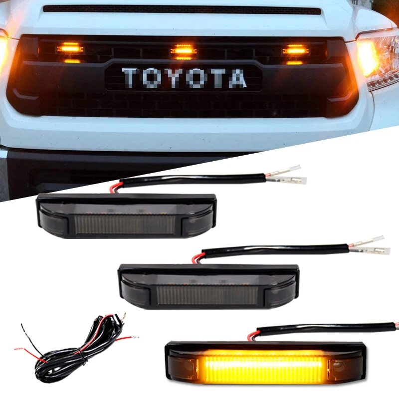 3pc Янтарные ДХО для Toyota Tundra 2014-2021