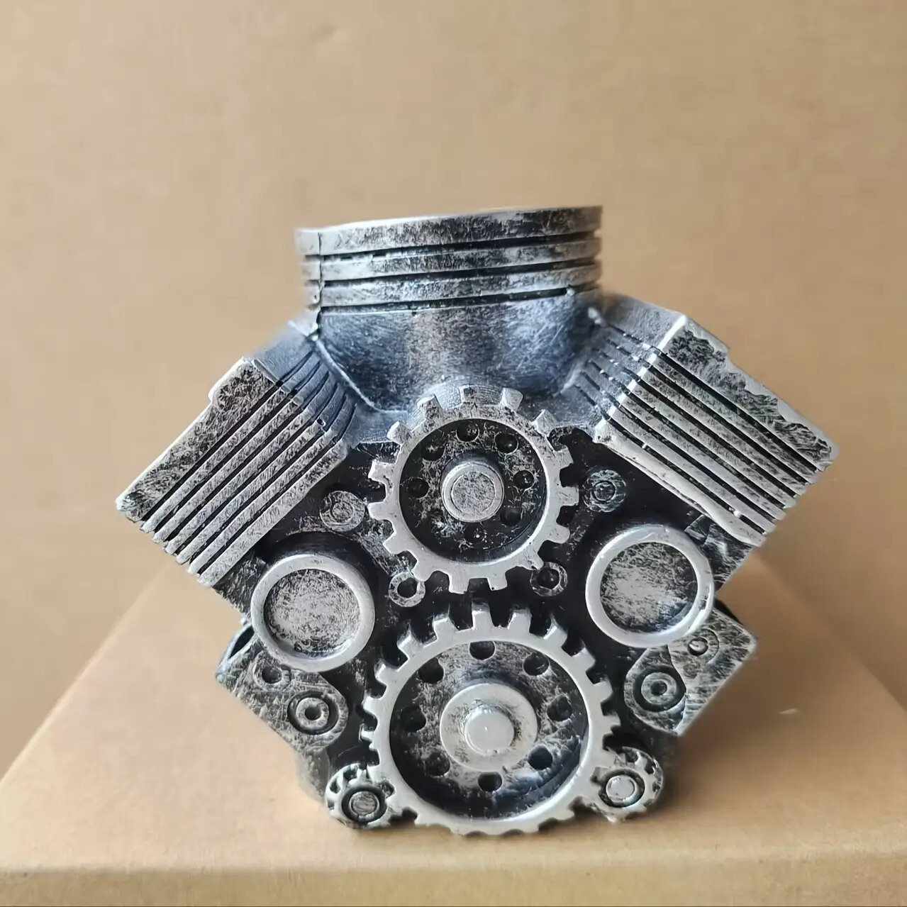 Органайзер для стола в виде цилиндра двигателя V8, подставка для ручек из смолы, пенал для офиса и учебы