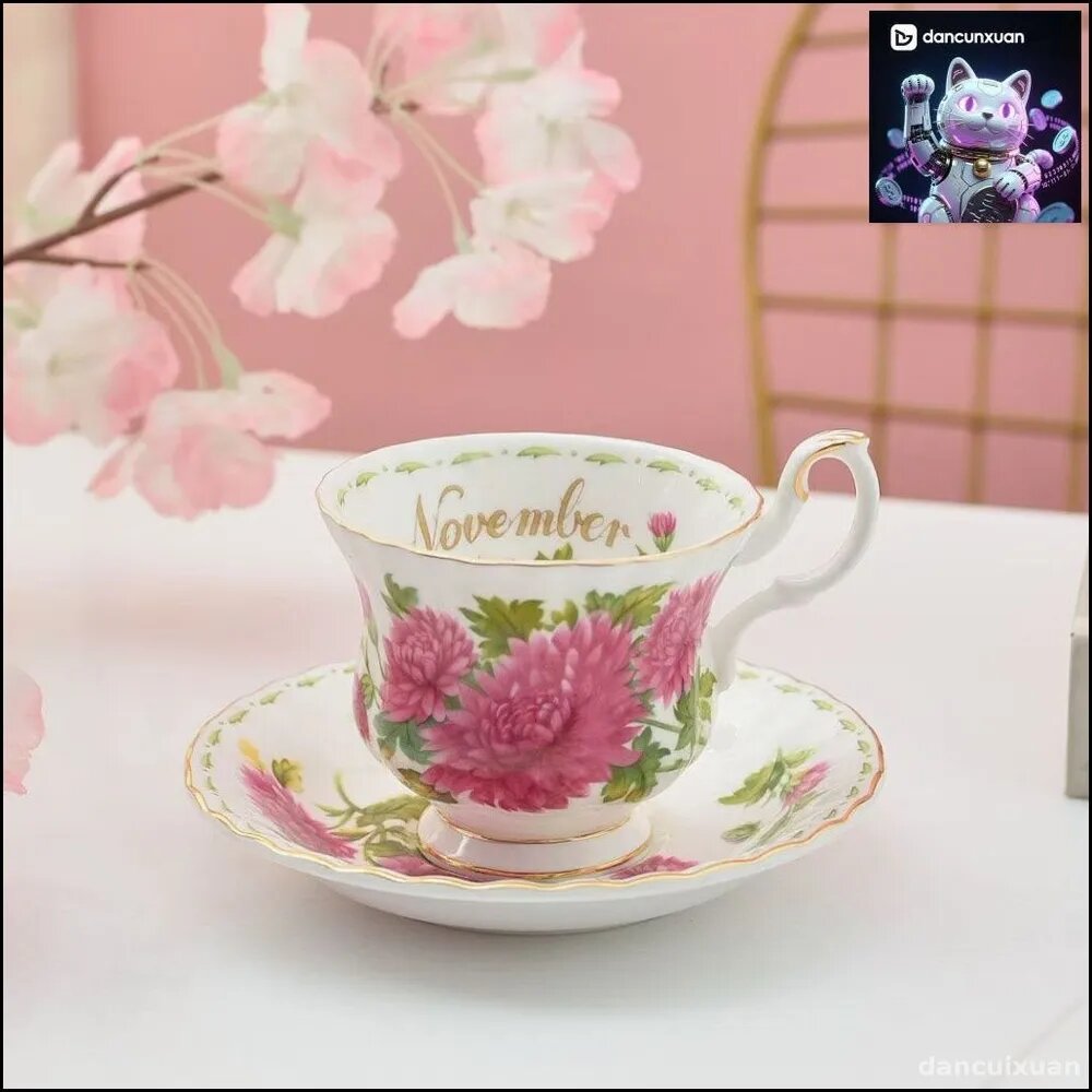 Чашка "Хризантема в ноябре" Royal Albert, 220 мл, 1 шт, костяной фарфор