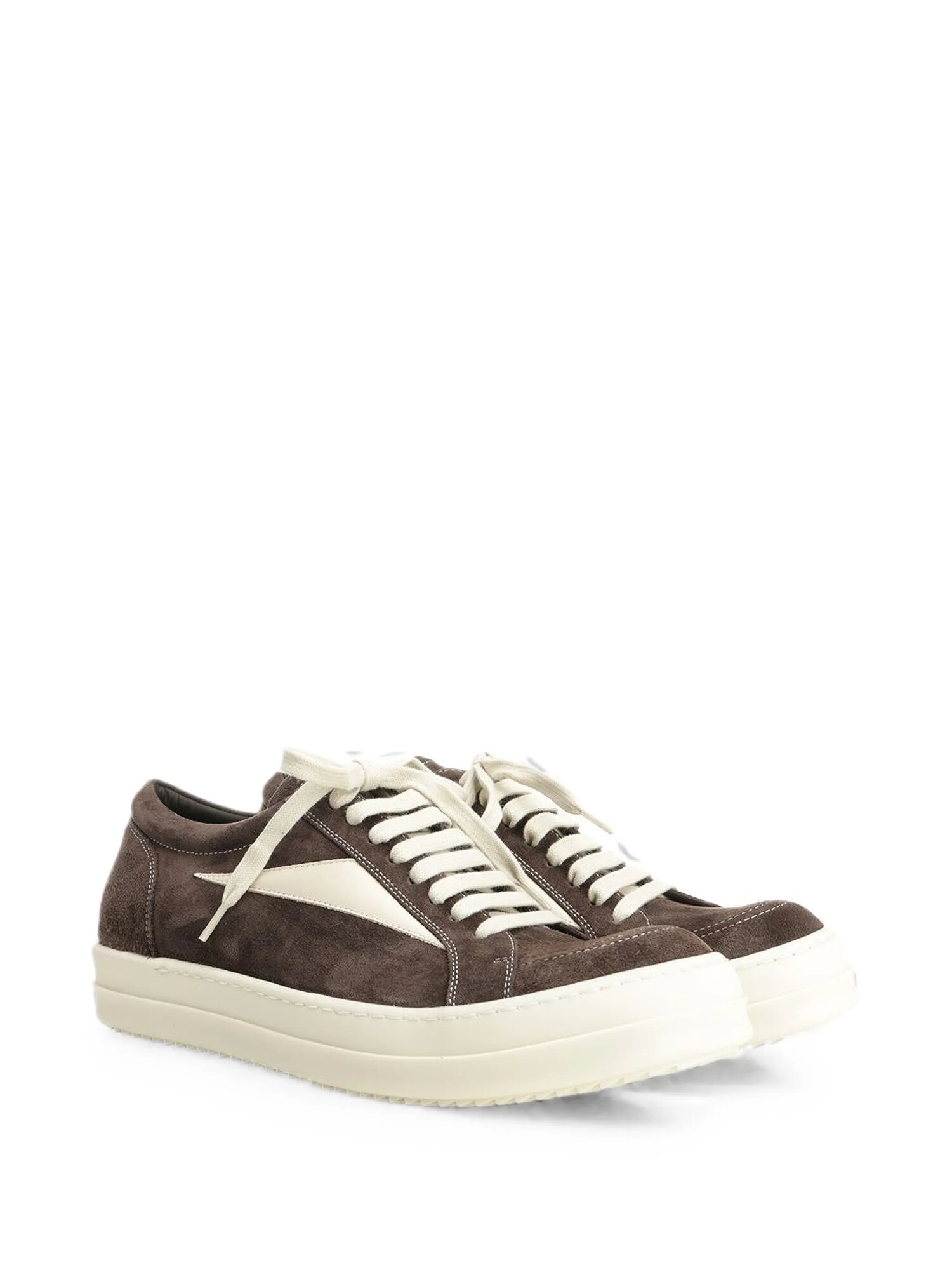 Кроссовки Rick Owens Vintage sneakers, размер 41 EU, коричневый/серый/оранжевый — фото 1