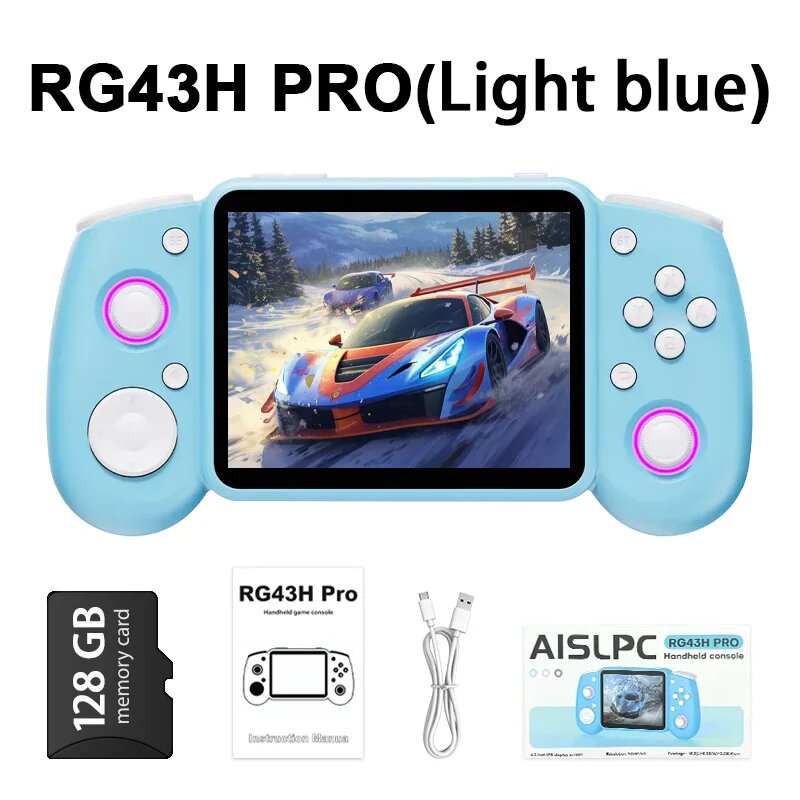 Портативная консоль RG43H PRO Light blue 128G