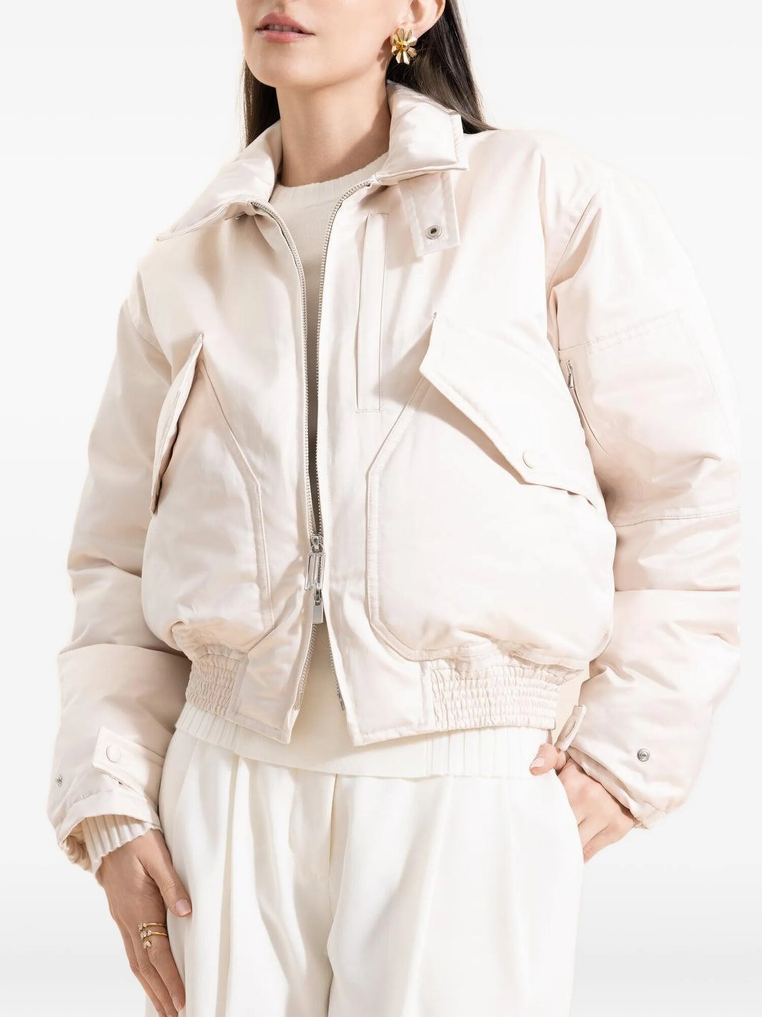 Куртка Victoria Beckham Padded-design bomber jacket, размер 14 — фото 1