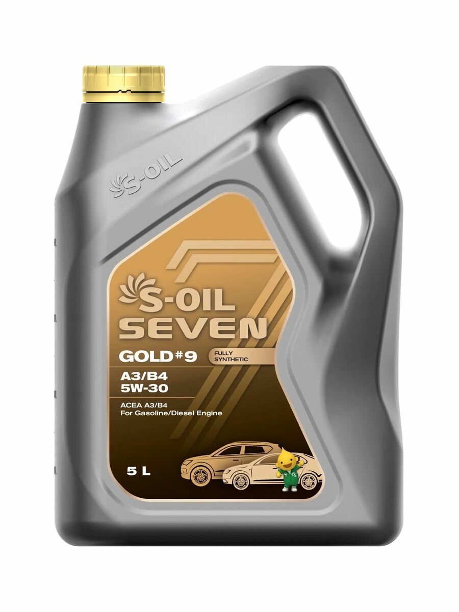 Масло моторное S-OIL 7 5W-30 GOLD #9 A3/B4 (5л)