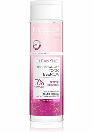 Тоник Eveline Cosmetics Clean Shot 5% Copper Peptide Complex, 200 мл