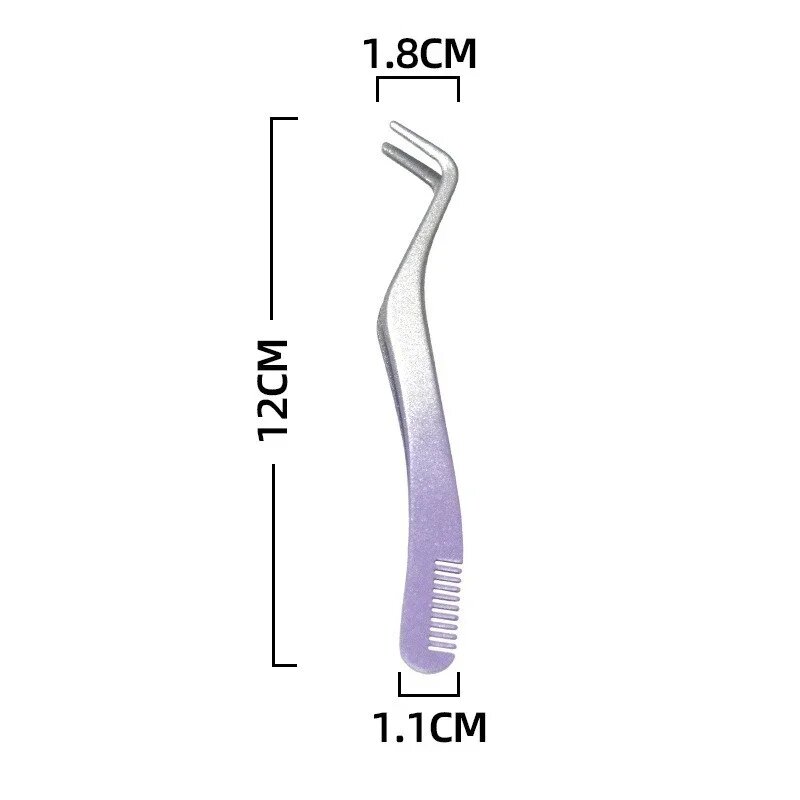 Градиентный пинцет для наращивания ресниц IFANYUO Purple-Comb