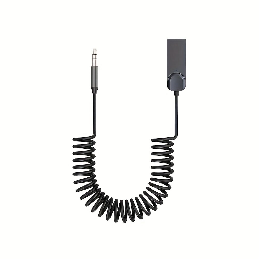Bluetooth-приемник и передатчик аудио, USB to 3.5mm адаптер, с функцией громкой связи, черный, 1 шт.
