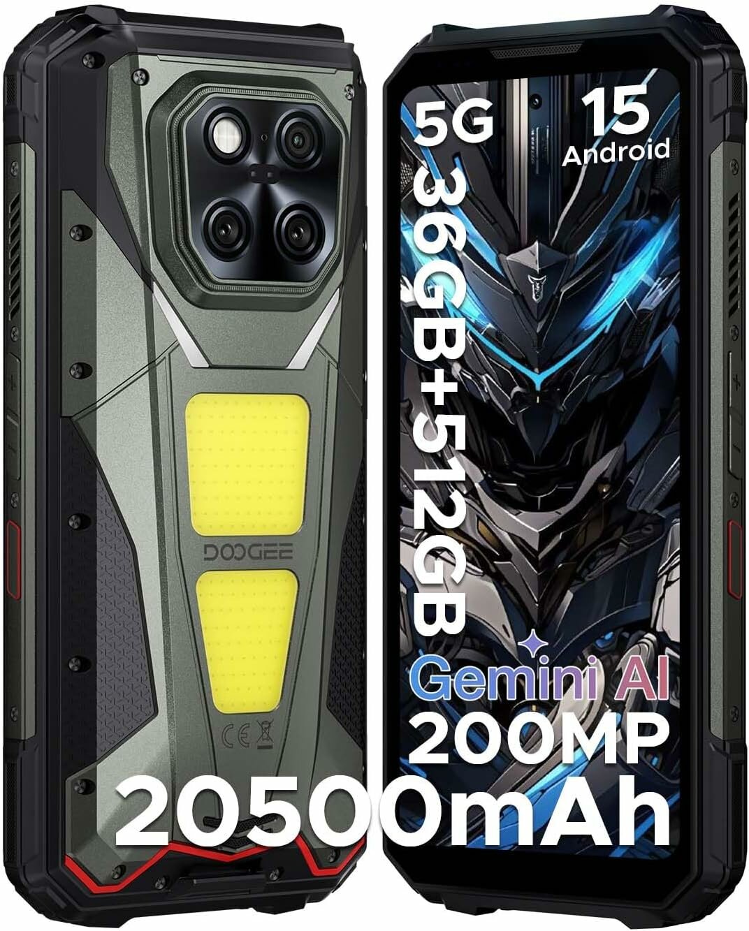 Смартфон DOOGEE V Max Play 5G, 36 (16+20) ГБ 512 ГБ, 20500 мАч, 6,78-дюймовый FHD