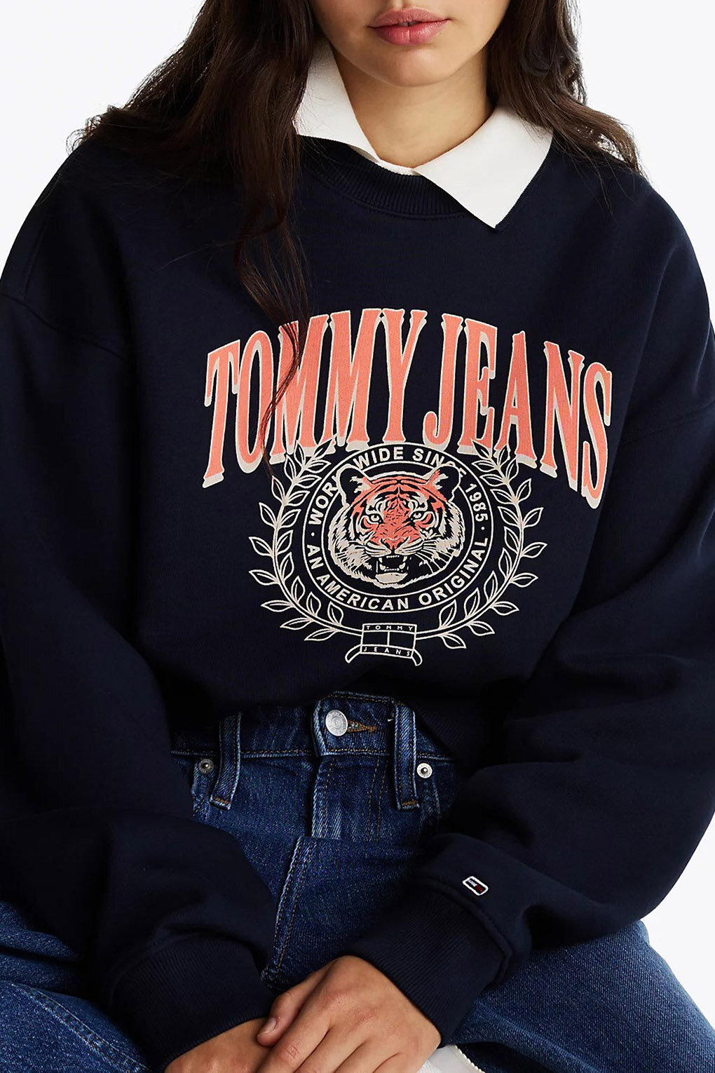 Толстовка Tommy Jeans, размер L, , синий — фото 1