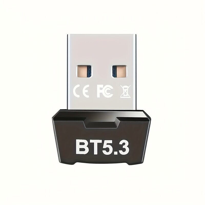 USB BT 5.3 беспроводной сетевой адаптер, USB-приемник для компьютера, наушников, клавиатуры, мыши, колонок, поддержка Windows 11/10/8.1, Plug-and-play, обратная совместимость, черный