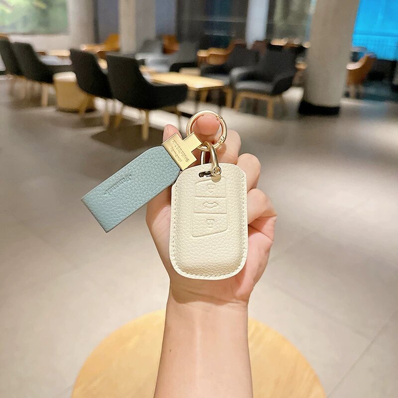 Ключевой брелок Volkswagen для серии C L Сияющий белый + L Ледяной синий французский крючок премиум