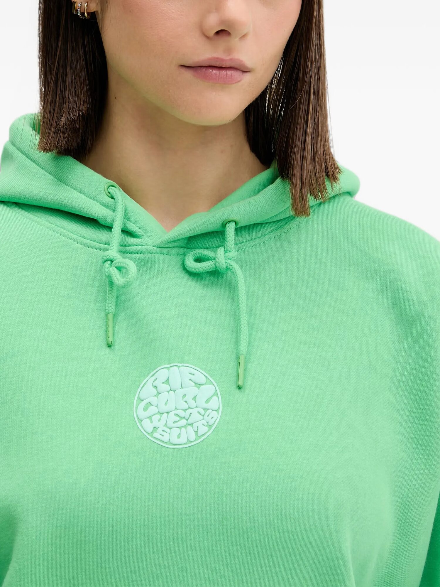Худи RIP CURL Logo-patch drawstring hoodie, размер 44, , зеленый — фото 1