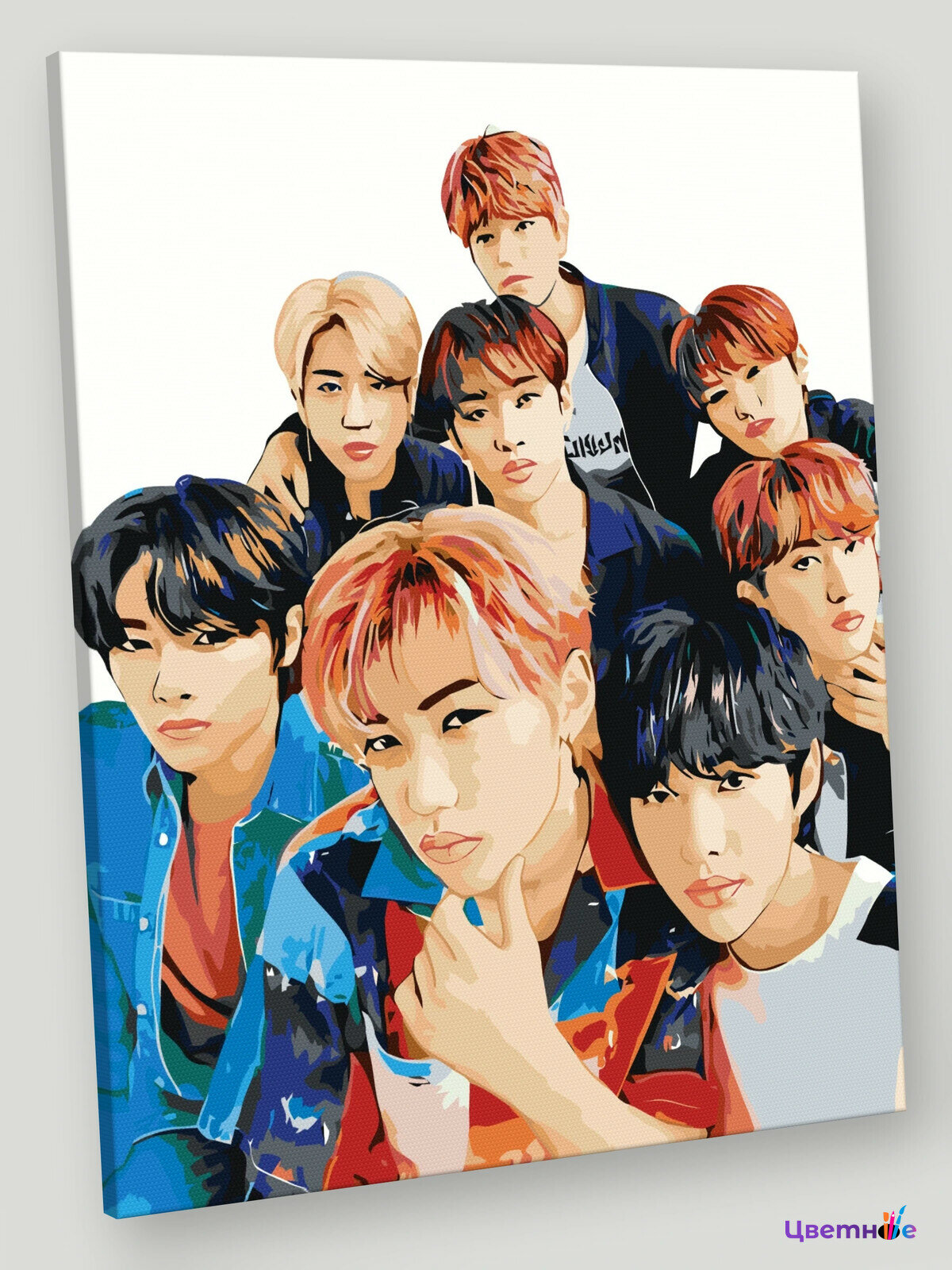 Картина по номерам на холсте "Stray Kids Стрей Кидс: Группа"
