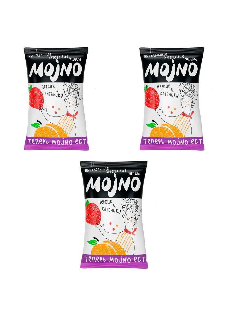 MOjNO Чипсы картофельные батат с клубникой чеддер, 3 шт по 75 г