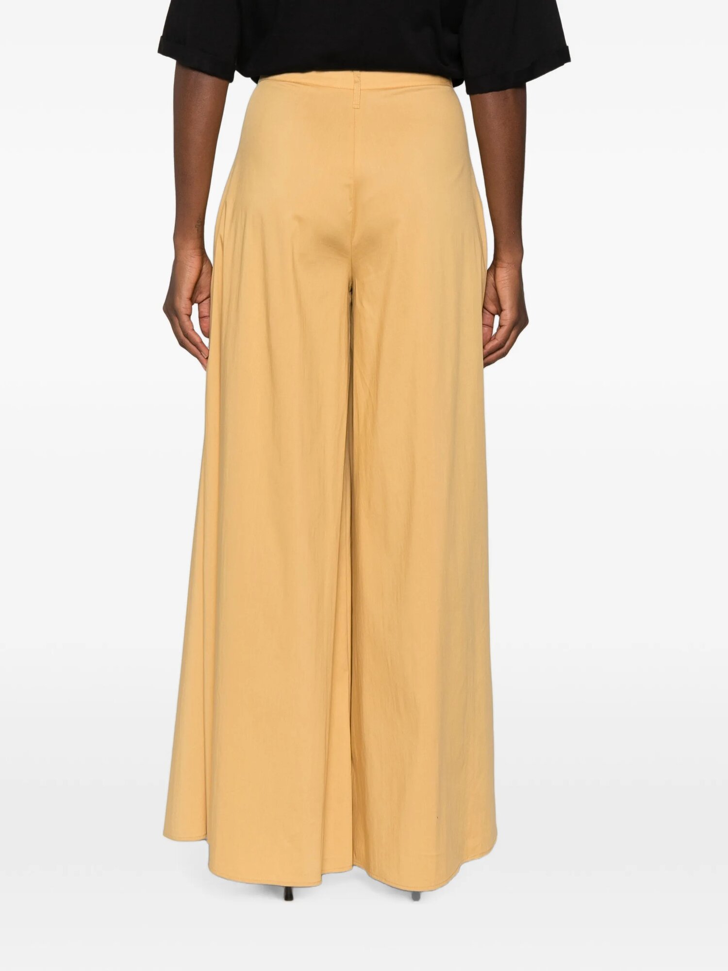 Брюки JIJIL JOLIE Pleated palazzo pants, размер 42, светло-желтый — фото 1