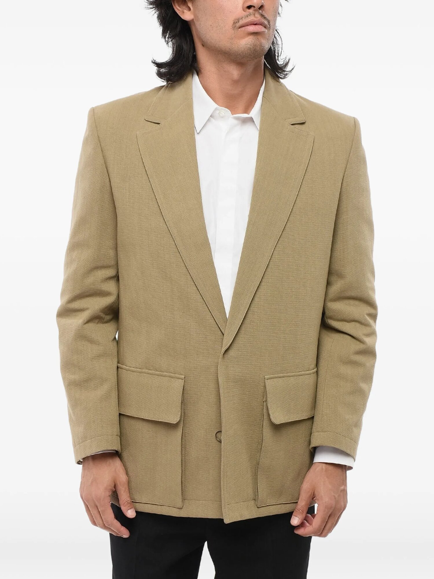 Пиджак Single-breasted patch-pocket blazer
