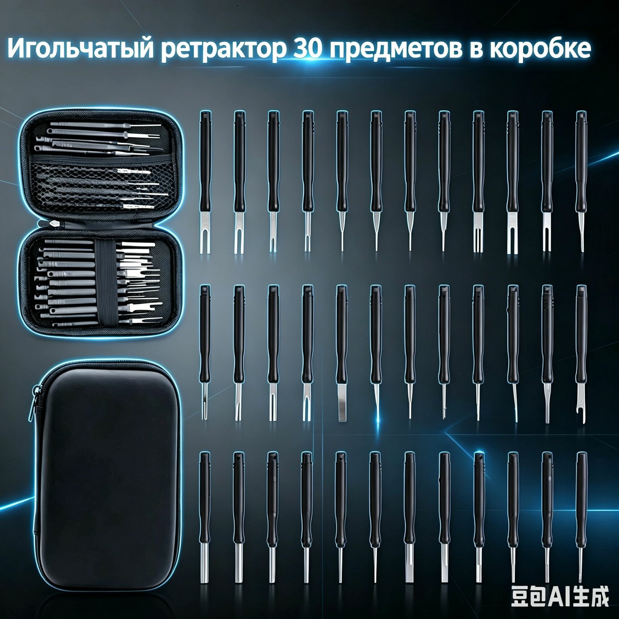 Набор для извлечения контактов с 30 черными экстракторами и автомобильным съемником для контактов жгута проводов инструмент для жгута проводов съемник контактов набор экстракторов