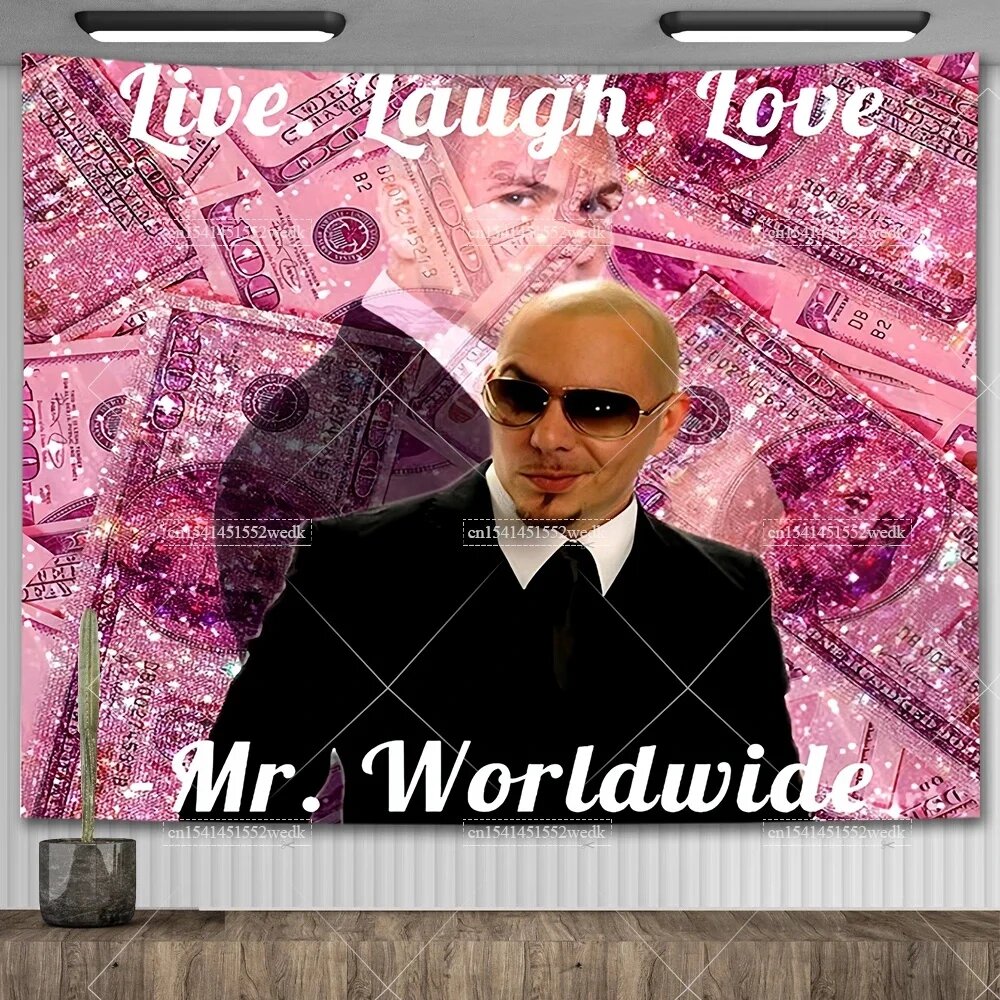 Гобелен FFO Mr. Worldwide Says To Live Laugh Love 150X130CM, AGT6599