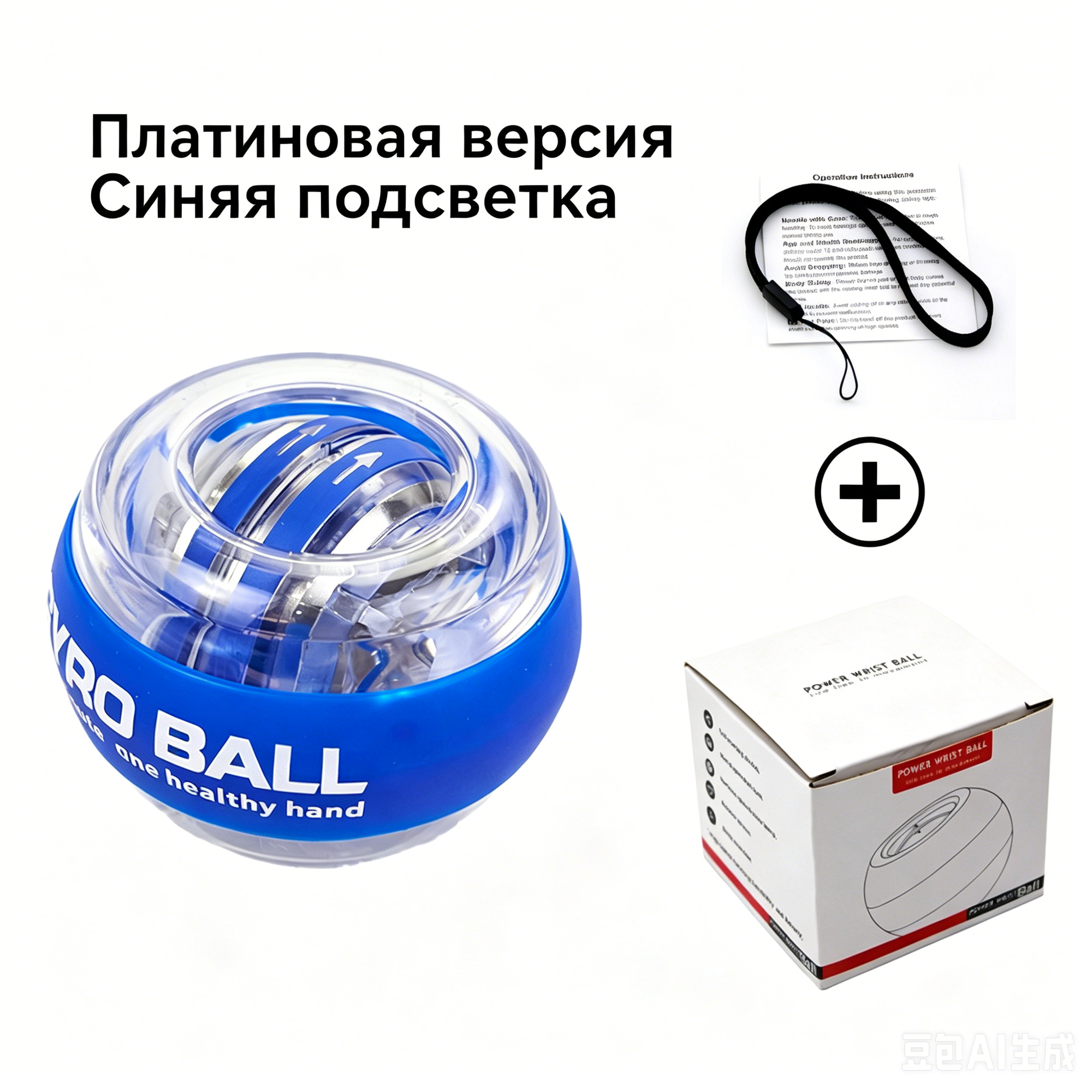 Эспандер кистевой / гироскопический эспандер GYRO BALL с автозапуском и подсветкой
