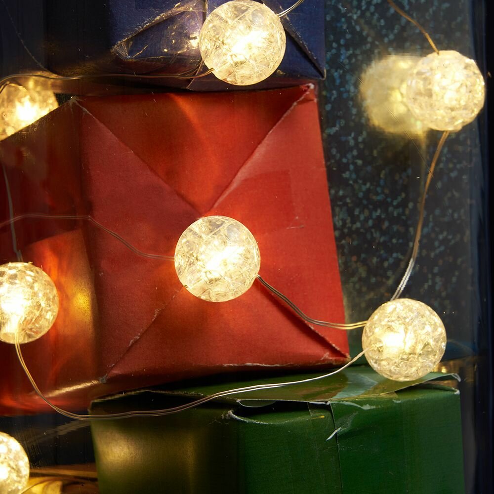 Гирлянда линейная Лед шарики, 30 LED 3м, 2700K, IP 20, шнур 0,5м , CL565, FERON 48611