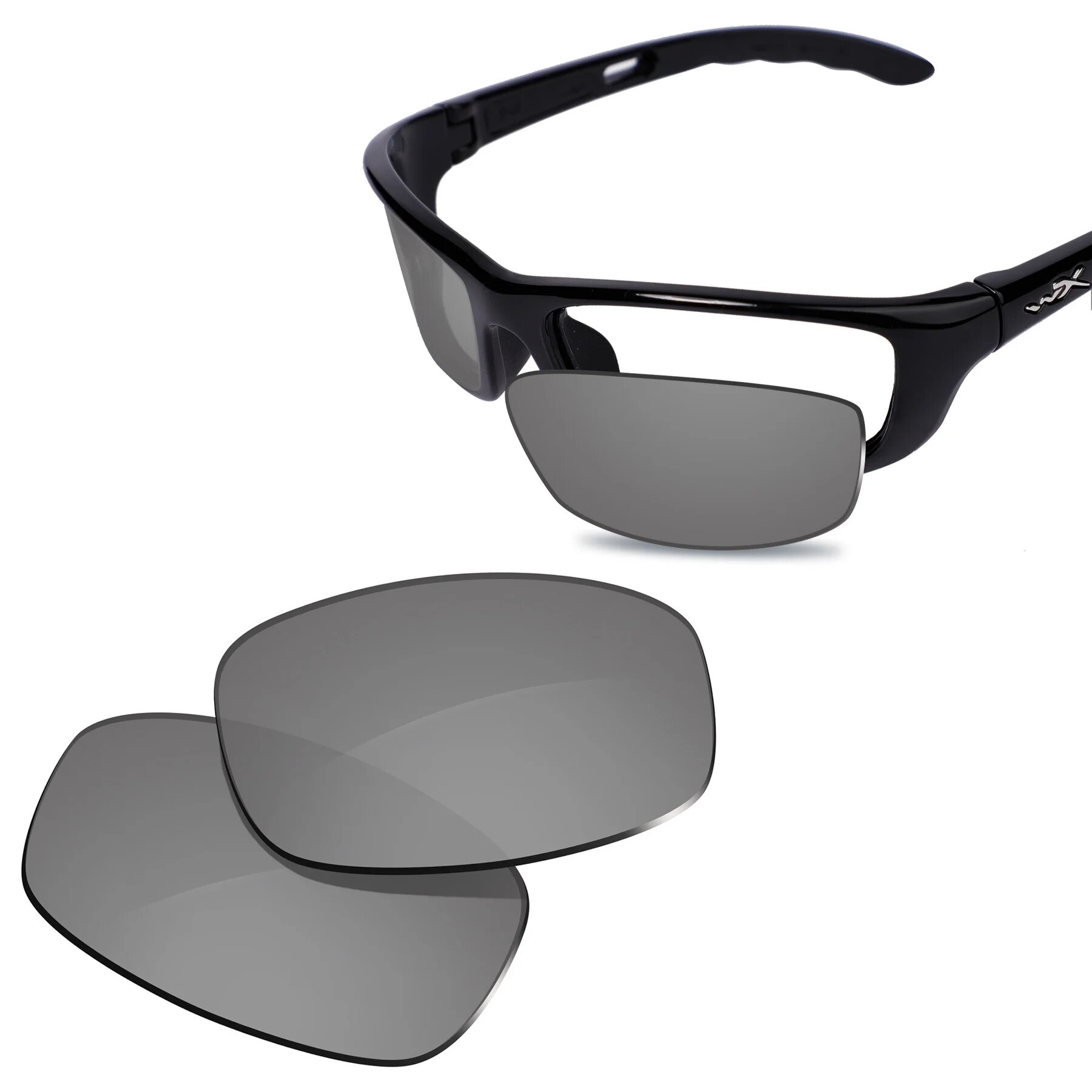 Glintbay Поляризованные очки Wiley X, Metallic Silver Mirr