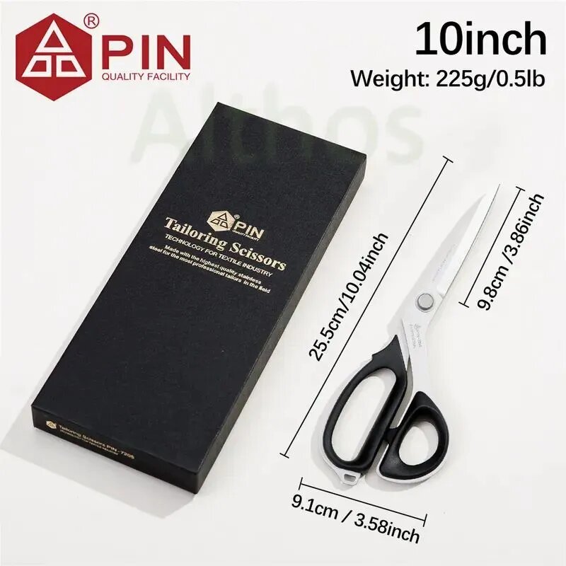 Портновские ножницы PIN 25.5 см, 1 шт, для профессионалов, вес 225 г