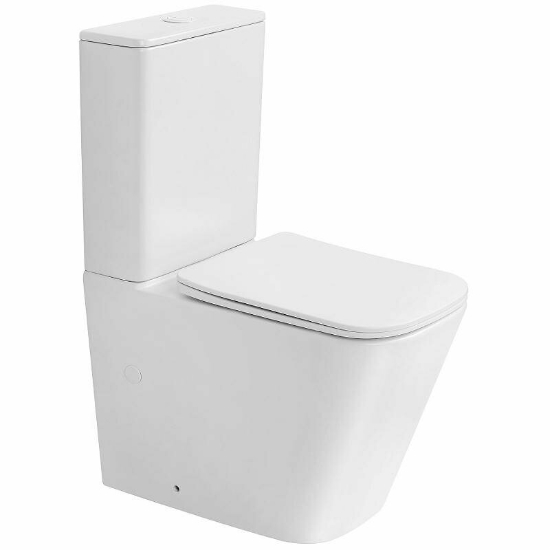 Унитаз-компакт Abber Rechteck AC1210TMW Белый матовый с бачком и сиденьем Микролифт