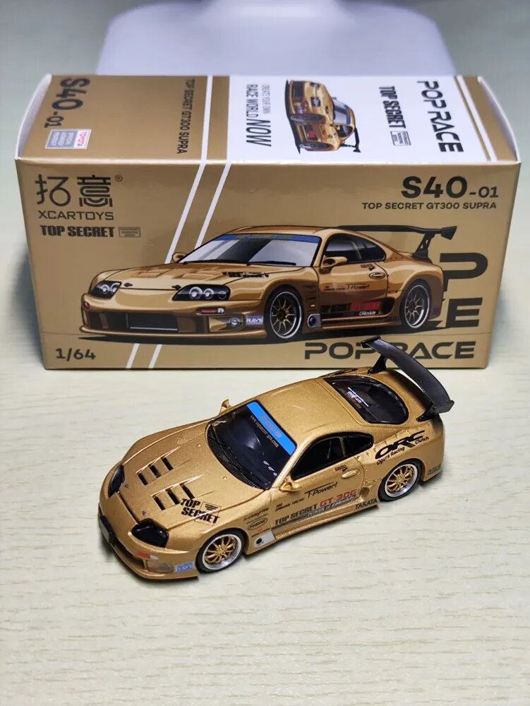 Машинка POPRACE 1:64 S40-01 TOP SECRET GT300 SUPRA