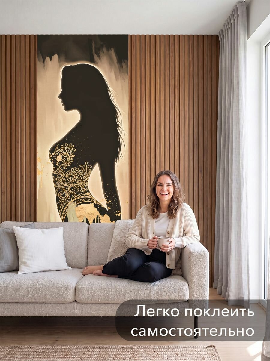 Фотообои на стену флизелиновые 3d Девушка 100х270 см — фото 1