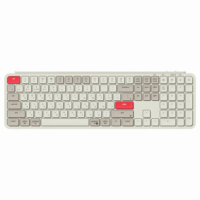 Keychron B6 Pro retro red беспроводная механическая клавиатура (109 клавиш/ножничные переключатели)