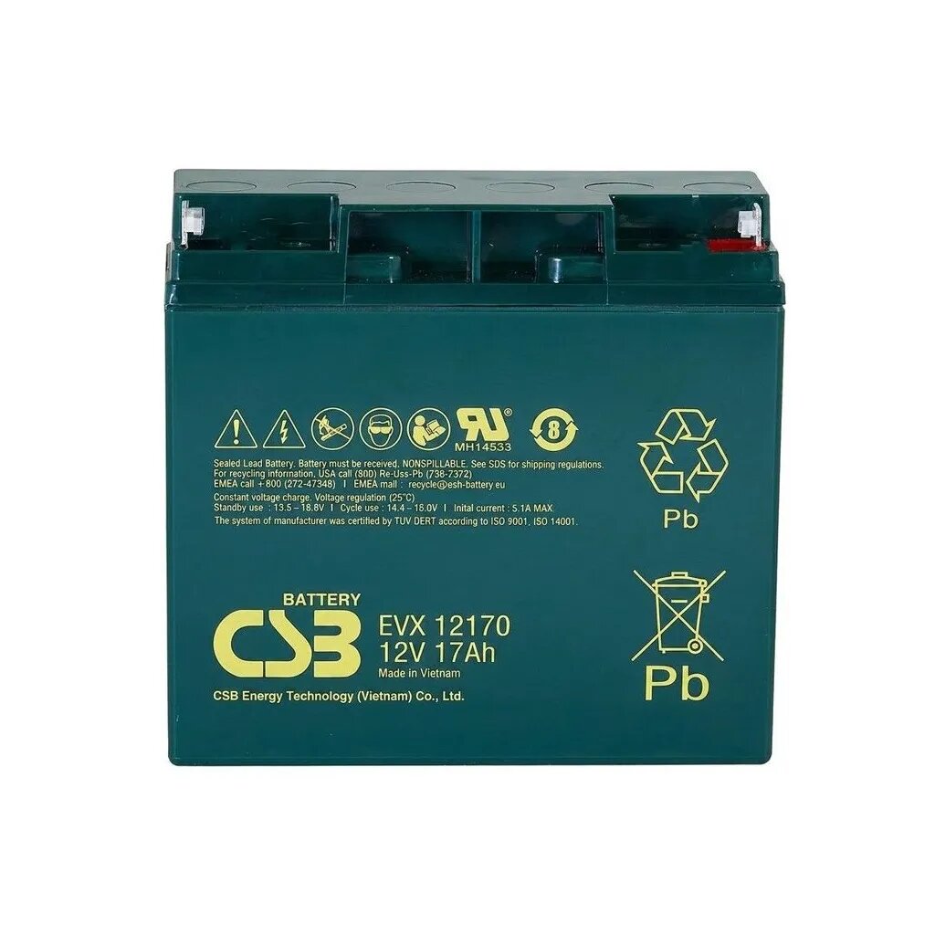 Аккумуляторная батарея CSB EVX12170 B3 для ИБП, 12В, 17Ач