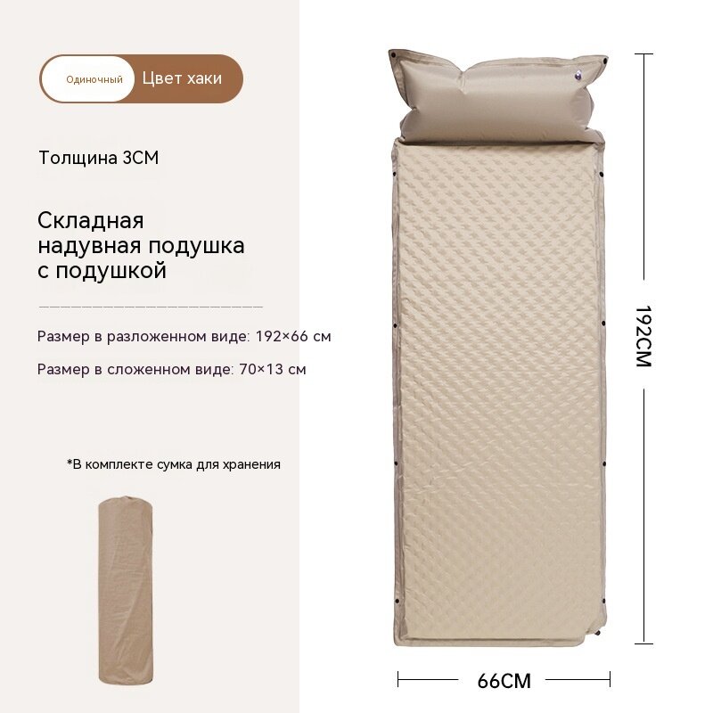 Коврик самонадувающийся Naturehike D Series Automatic Inflatable Sleep Cushion Double 6cm Navy Green