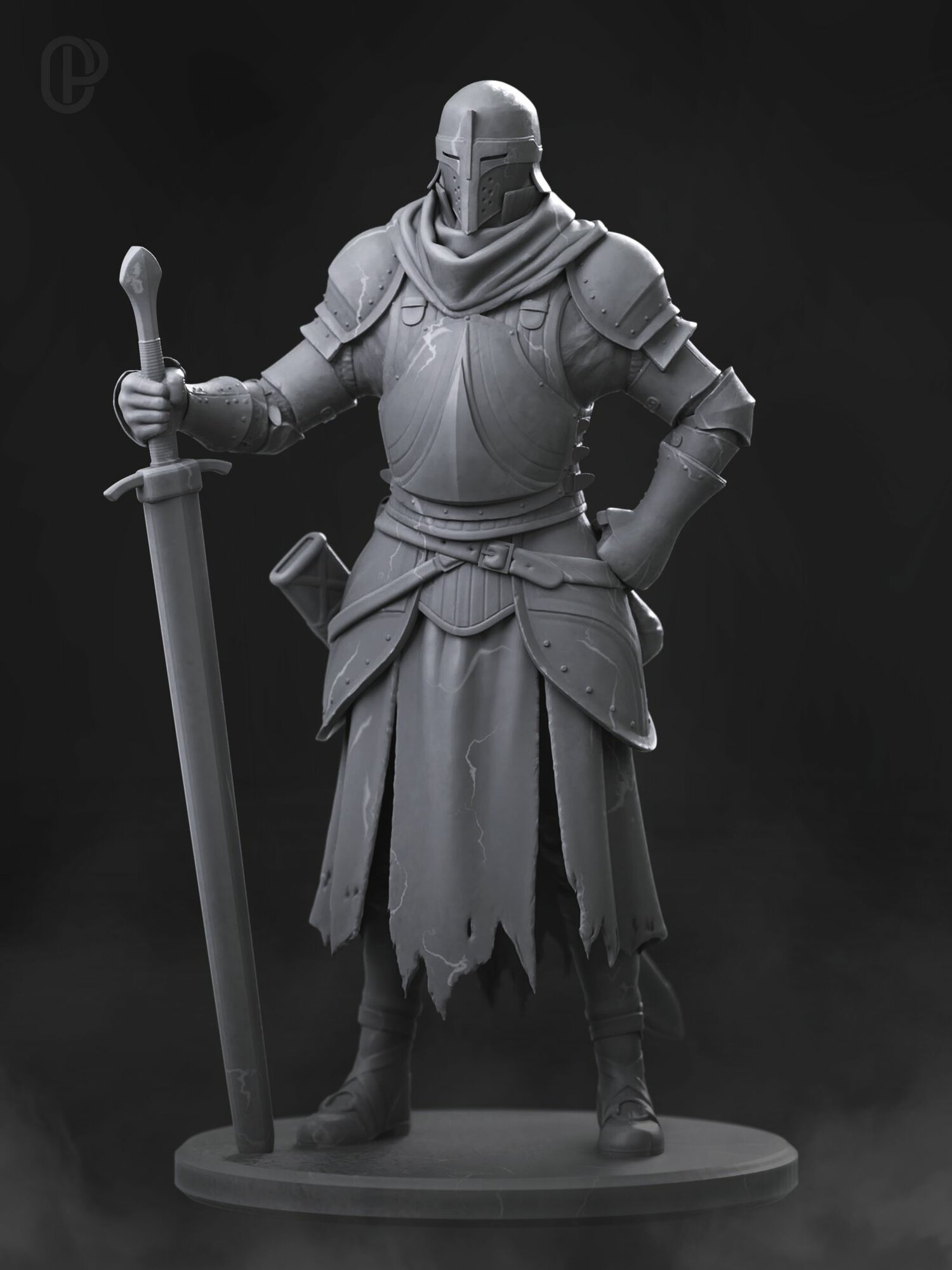 Миниатюра Medieval Knight / ДнД - D&D (55мм)