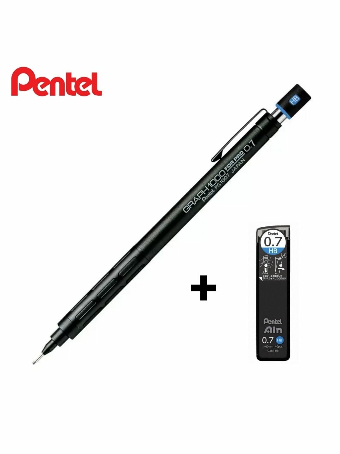 Pentel Карандаш, толщина: 0.7 мм, 1 шт. 0.7 мм