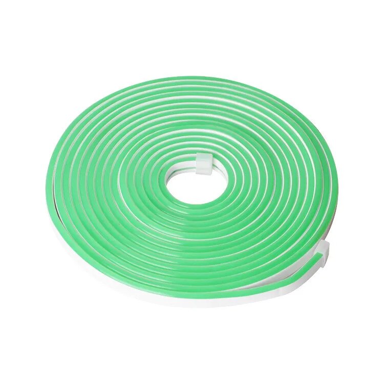 Светодиодная лента LOLYJH 12В водонепроницаемая гибкая силиконовая Зеленый, Green, 2Pin Wire, 5m