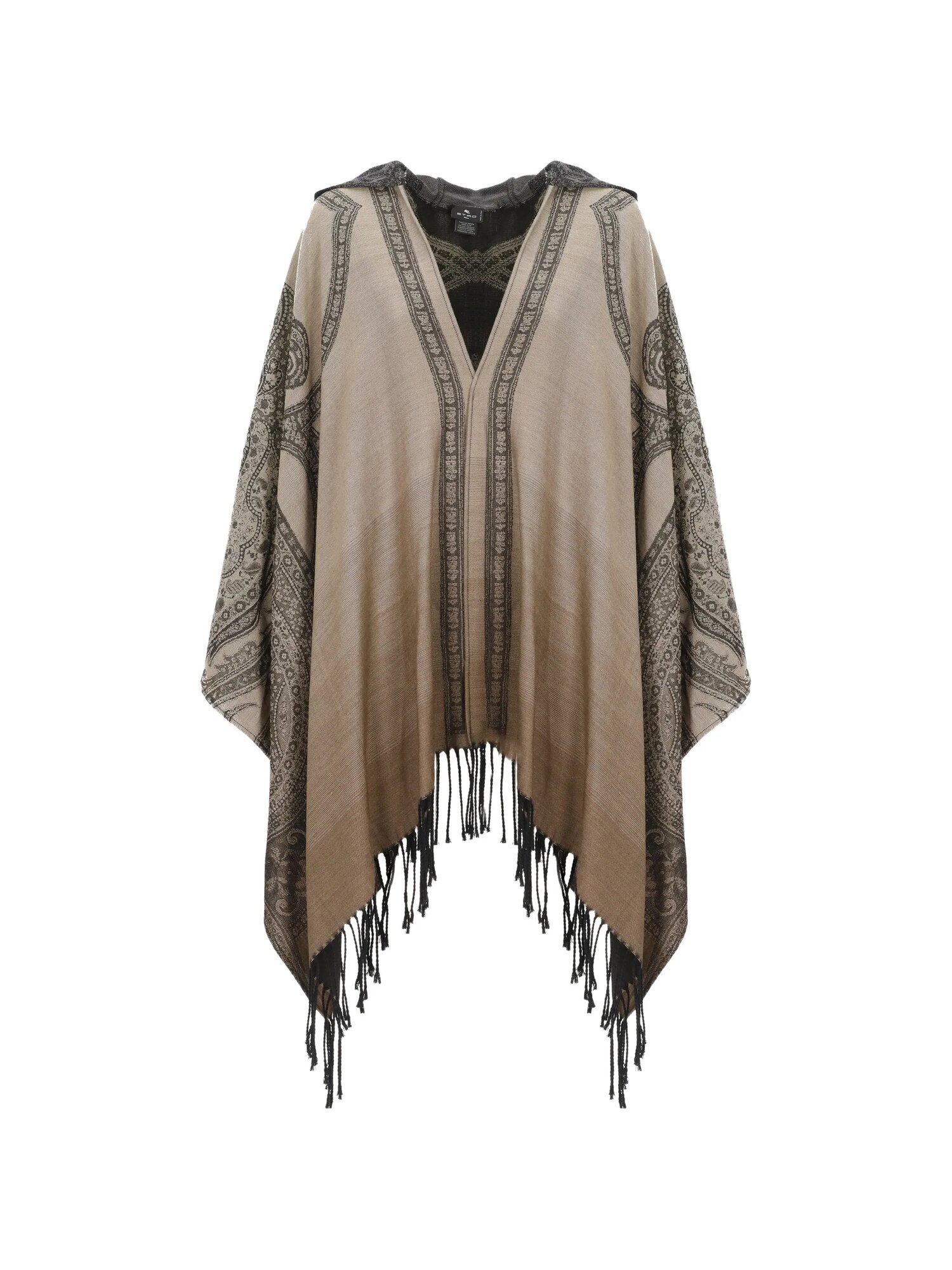 Накидка Paisley-pattern fringed cape