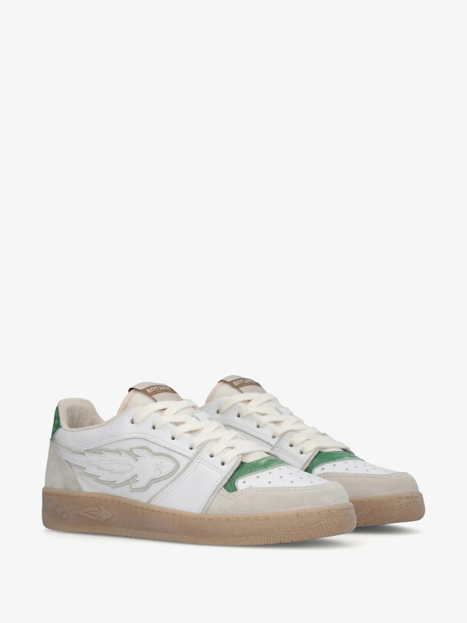 Кроссовки Enterprise Japan Appliqué sneakers, размер 41, бежевый/белый — фото 1