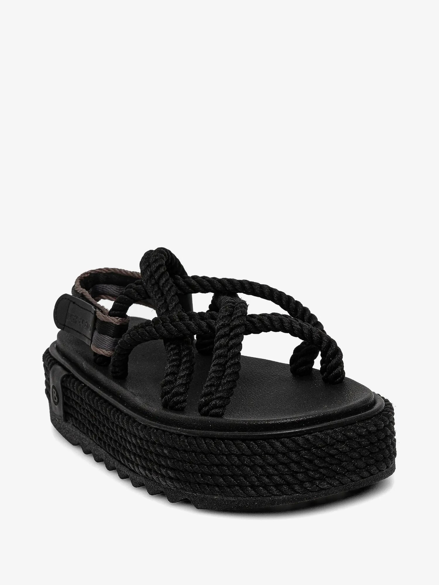Эспадрильи BOHONOMAD Rope-detail flatform espadrilles, размер 40, черный — фото 1