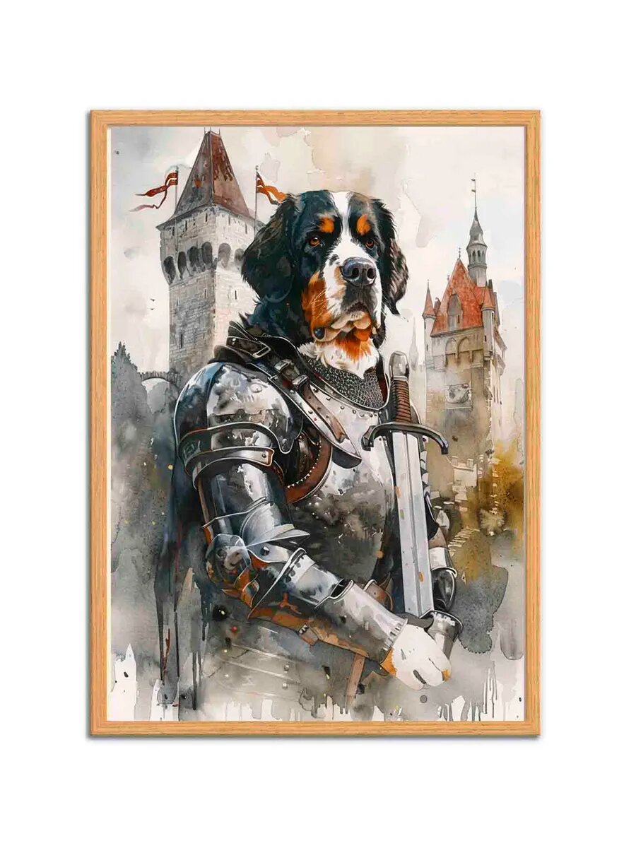 Большая швейцарская горная собака Найт 5, Плакат 30x42см