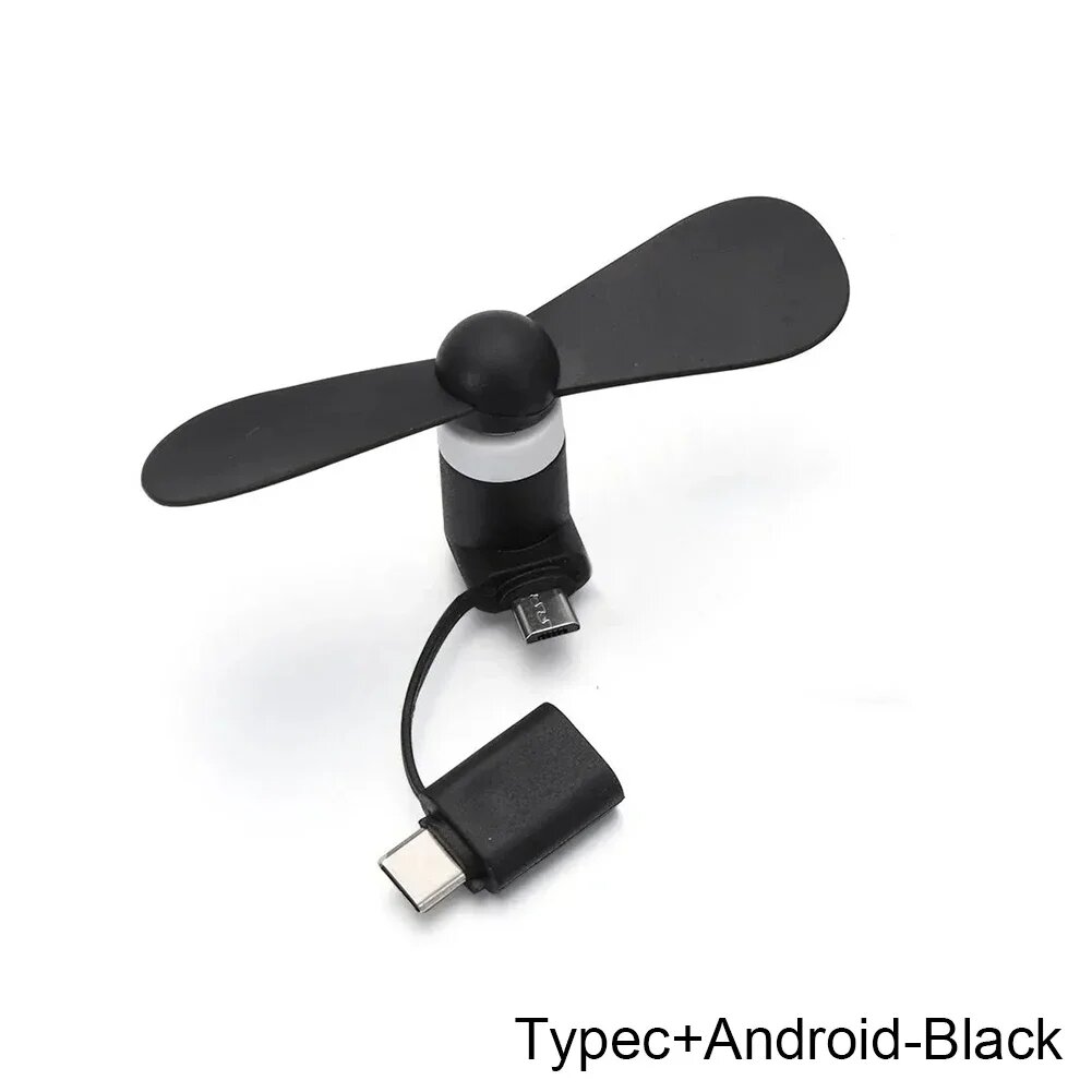 Мини-вентилятор USB Type-C Black-Typec Android
