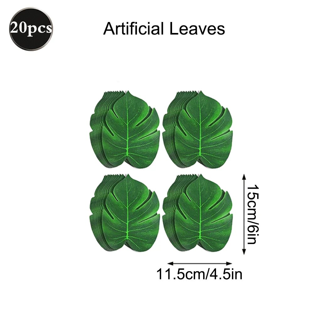 Гавайские украшения для вечеринки EsenTroye Leaves 20pcs