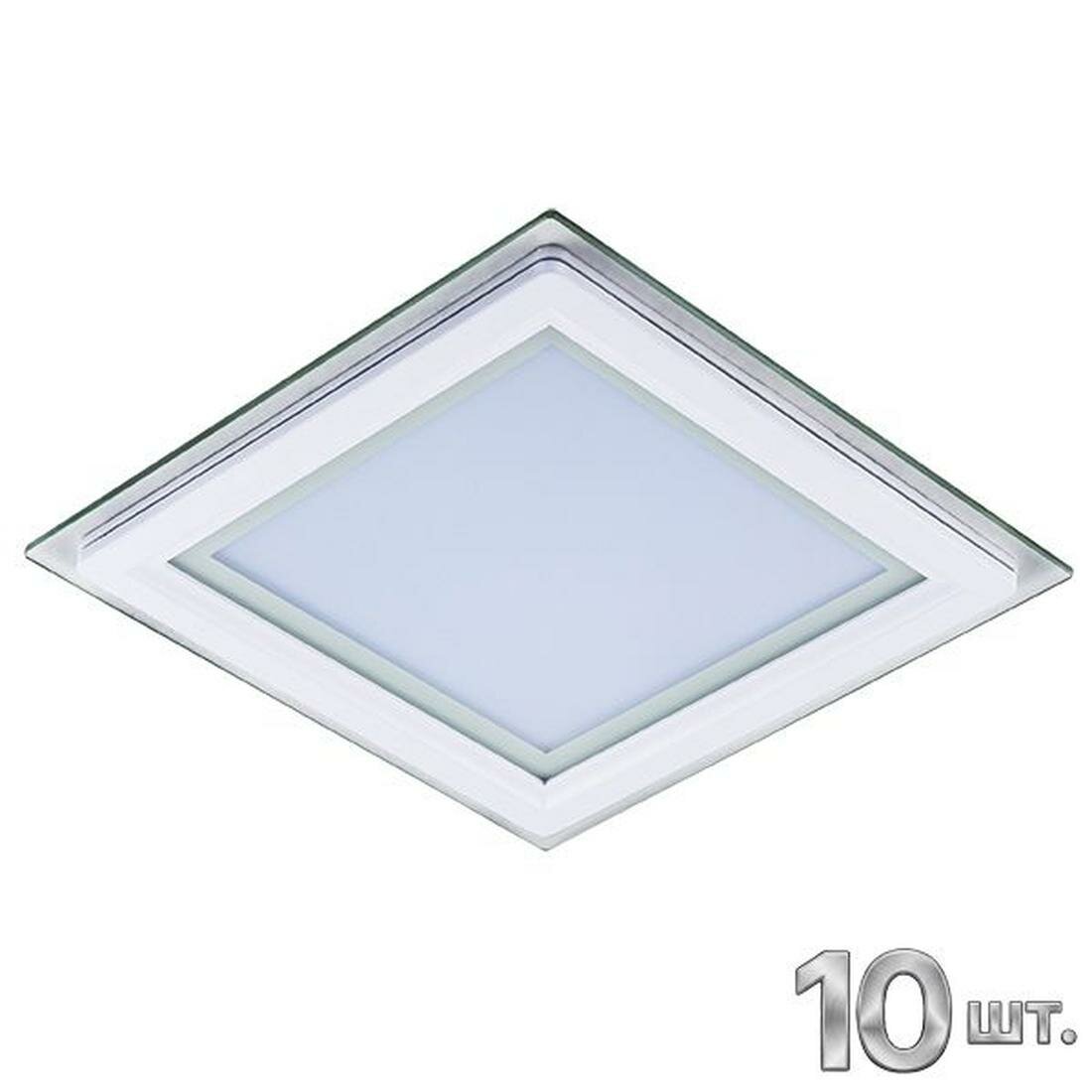 Светильник потолочный светодиодный влагозащищенный Lightstar ACRI 212042, IP44, 4000K, 18W, квадратный, белый, 10 шт.