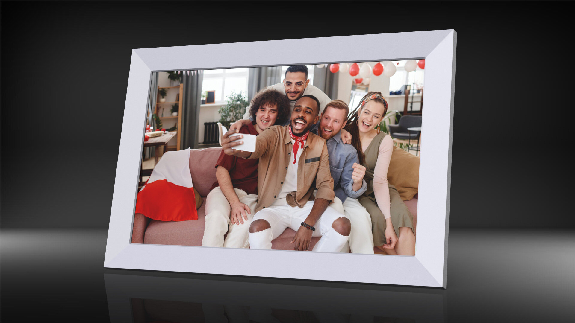 Frameo White Умная цифровая рамка для фото 10.1 дюйма с управлением через приложение