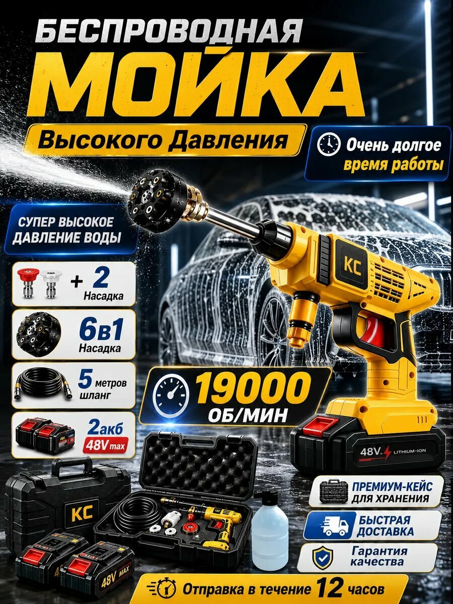 Мойка высокого давления аккумуляторная Керхер для машины