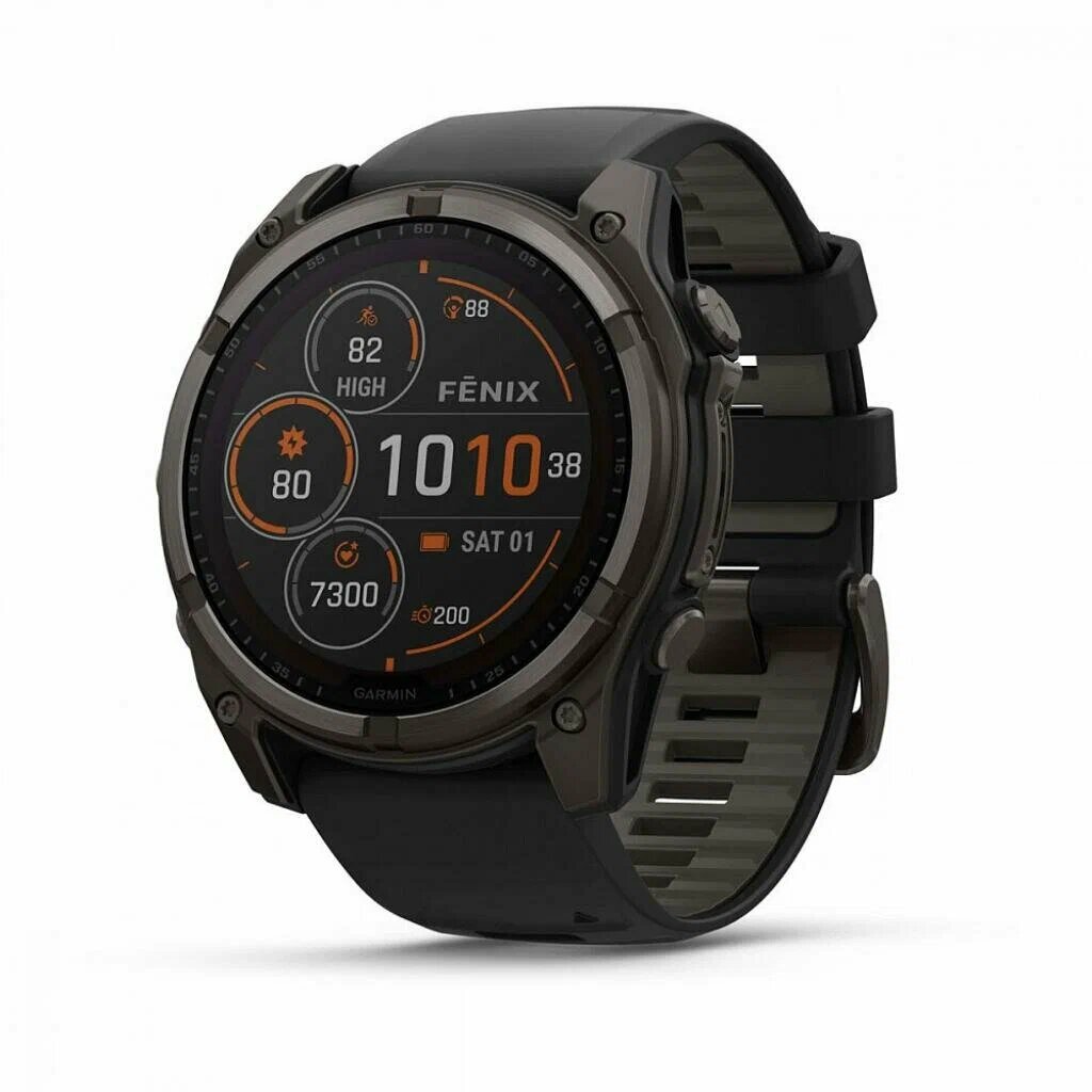 Смарт часы Garmin Fenix 8 51 Sapphire Solar Carbon Gray DLC Titanium 010-02907-70 Регион - HK