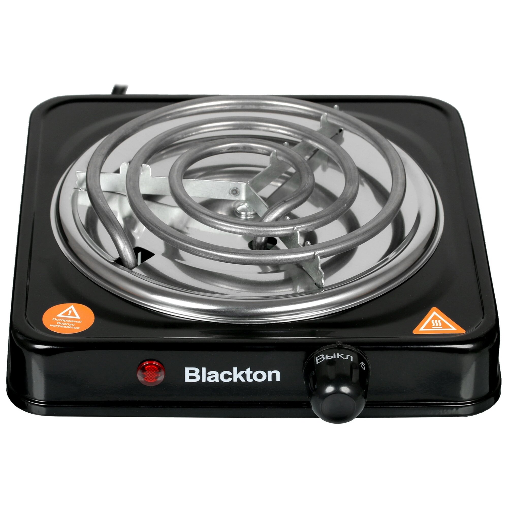 Плита электрическая BLACKTON Bt HP102B, мощность 1 кВт, Черный