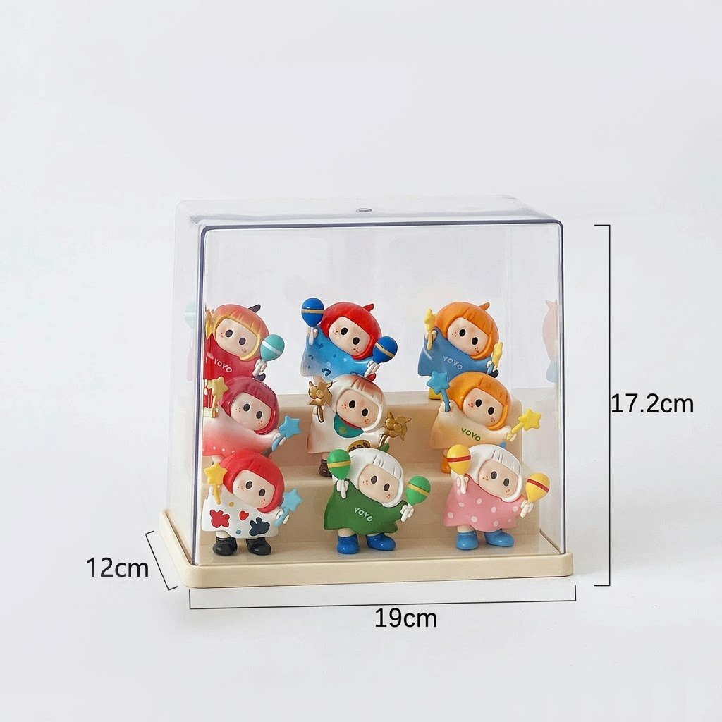 Витрина для фигурок Yoyo, милые фигурки, игрушки Miniso, демонстрационный шкаф, коробка для хранения, подставка для